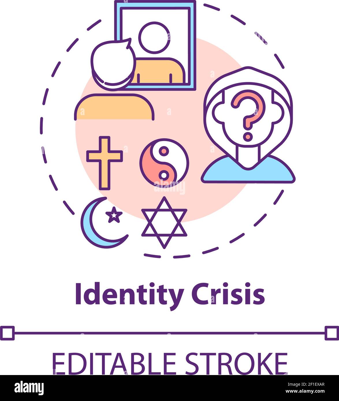 Identity crisis concept icon Stock Vector Image & Art - Alamy
