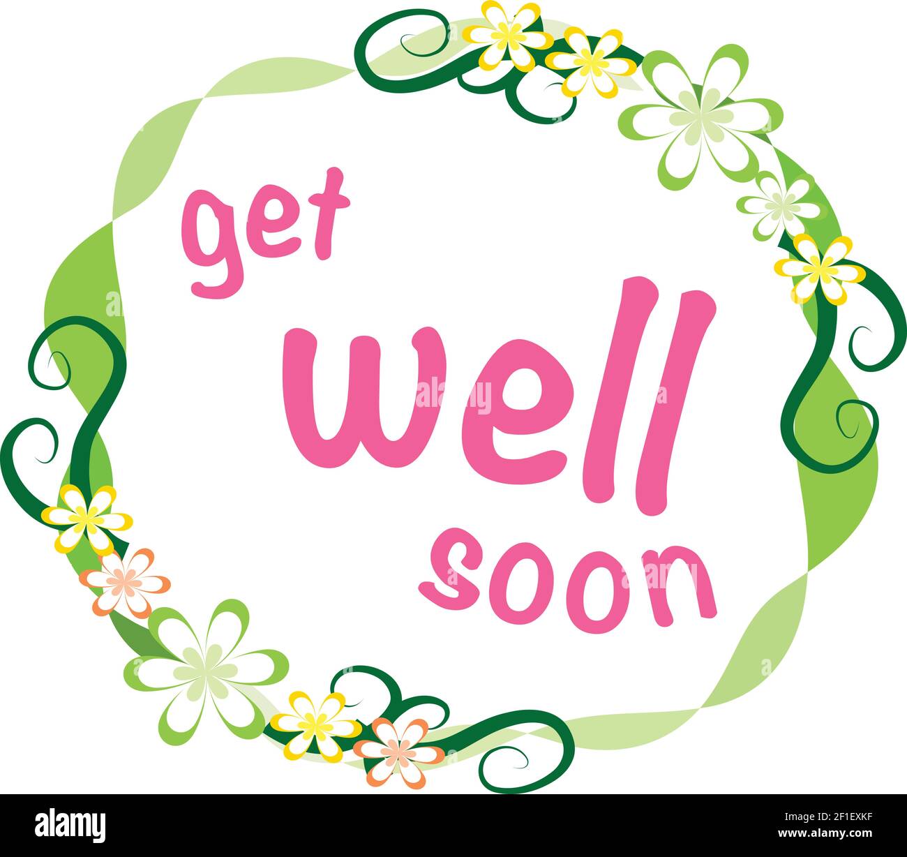 vector cartoon get well soon card Stock Vector Image & Art - Alamy