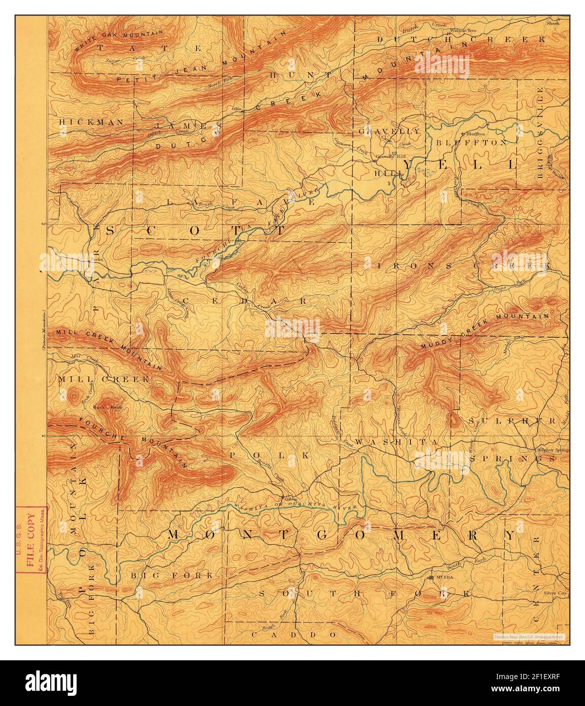 Mount ida arkansas map Cut Out Stock Images & Pictures - Alamy