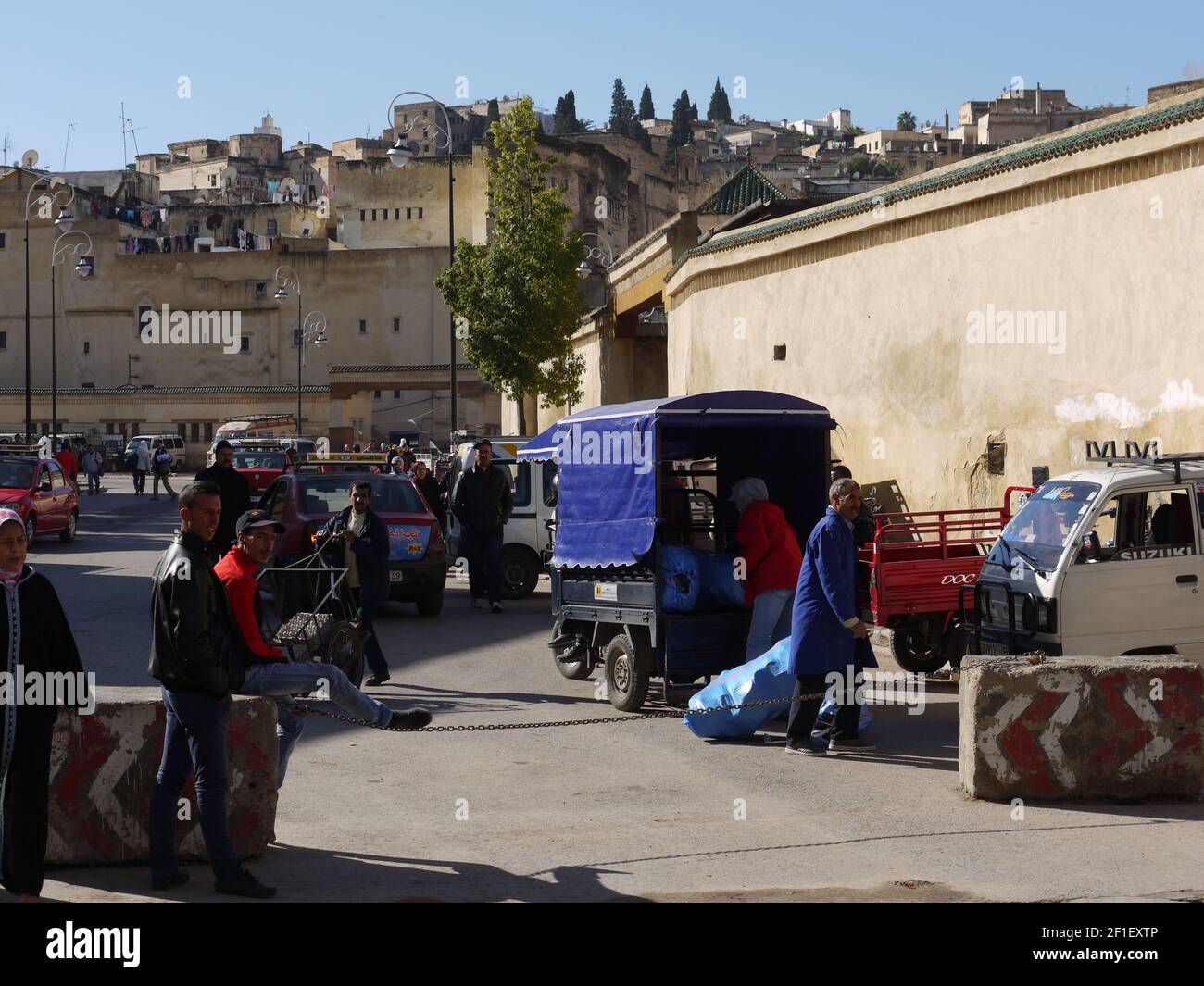 General scenes of people and places in the town of FEZ in the North ...