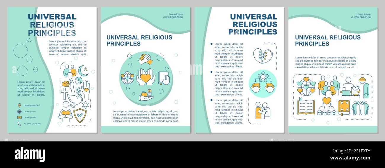 Universal religious principles brochure template Stock Vector Image ...