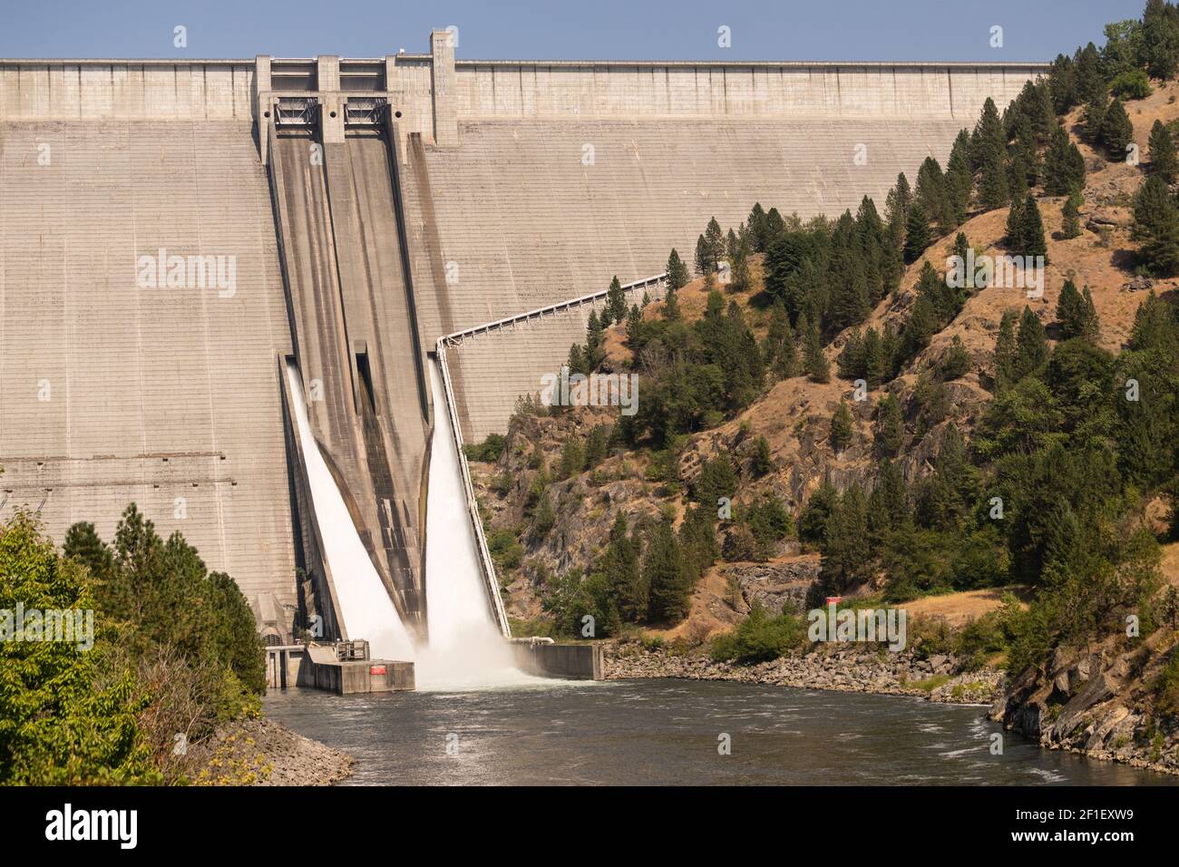 Dworshak Dam Concrete Gravity North Fork Clearwater River Idaho Stock ...