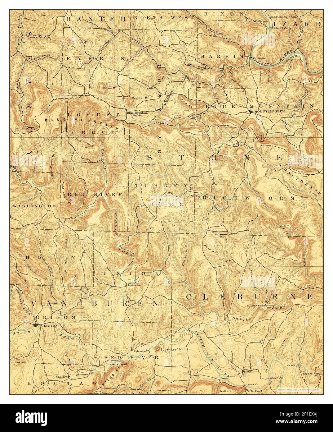 Mountain view arkansas map hi-res stock photography and images - Alamy