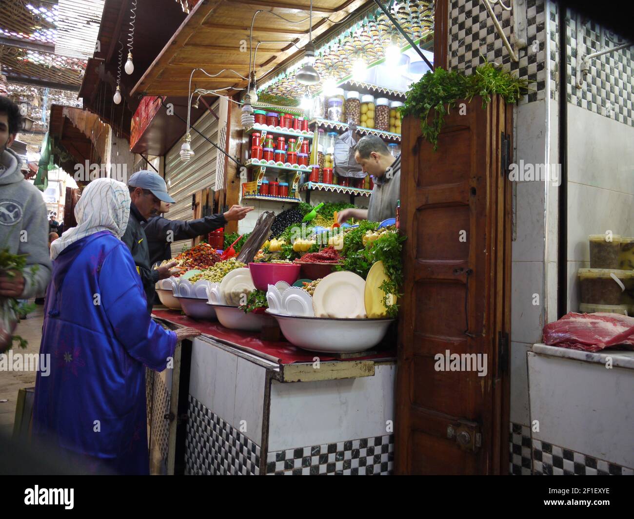 General scenes of people and places in the town of FEZ in the North ...