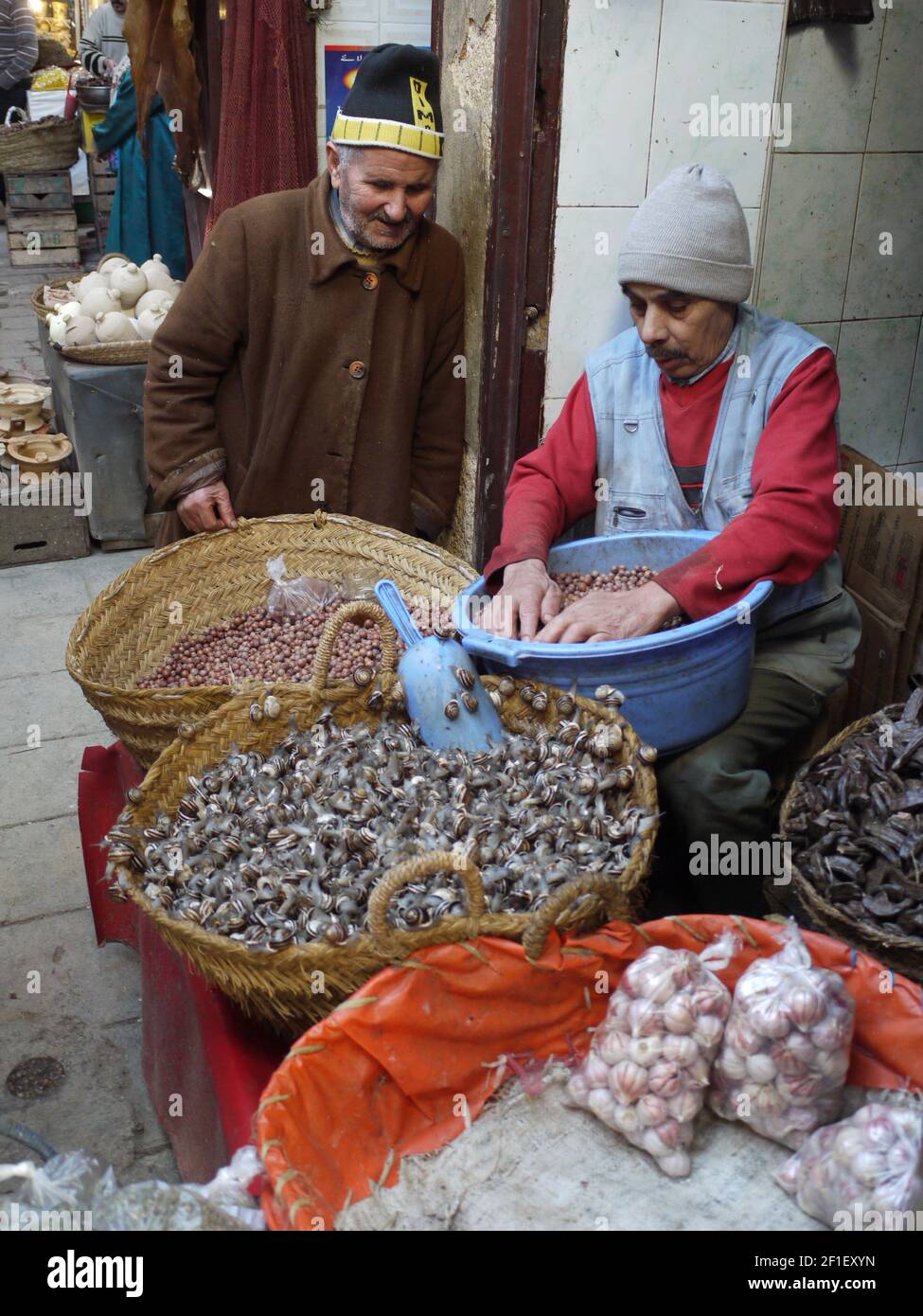 General scenes of people and places in the town of FEZ in the North ...