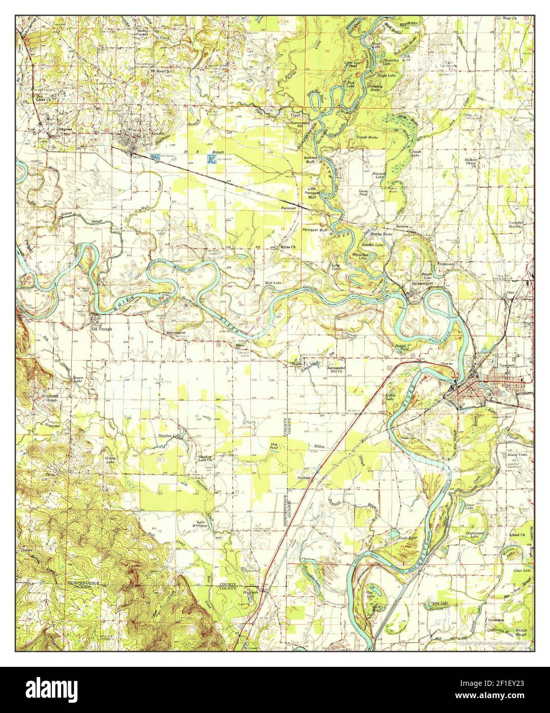 Newport, Arkansas, map 1966, 1:62500, United States of America by ...