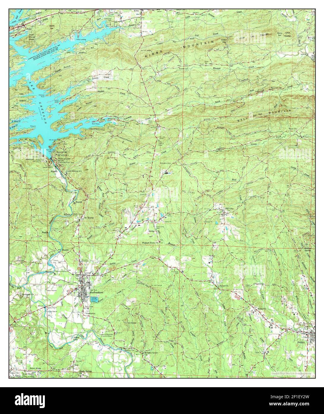 Murfreesboro arkansas map Cut Out Stock Images & Pictures - Alamy