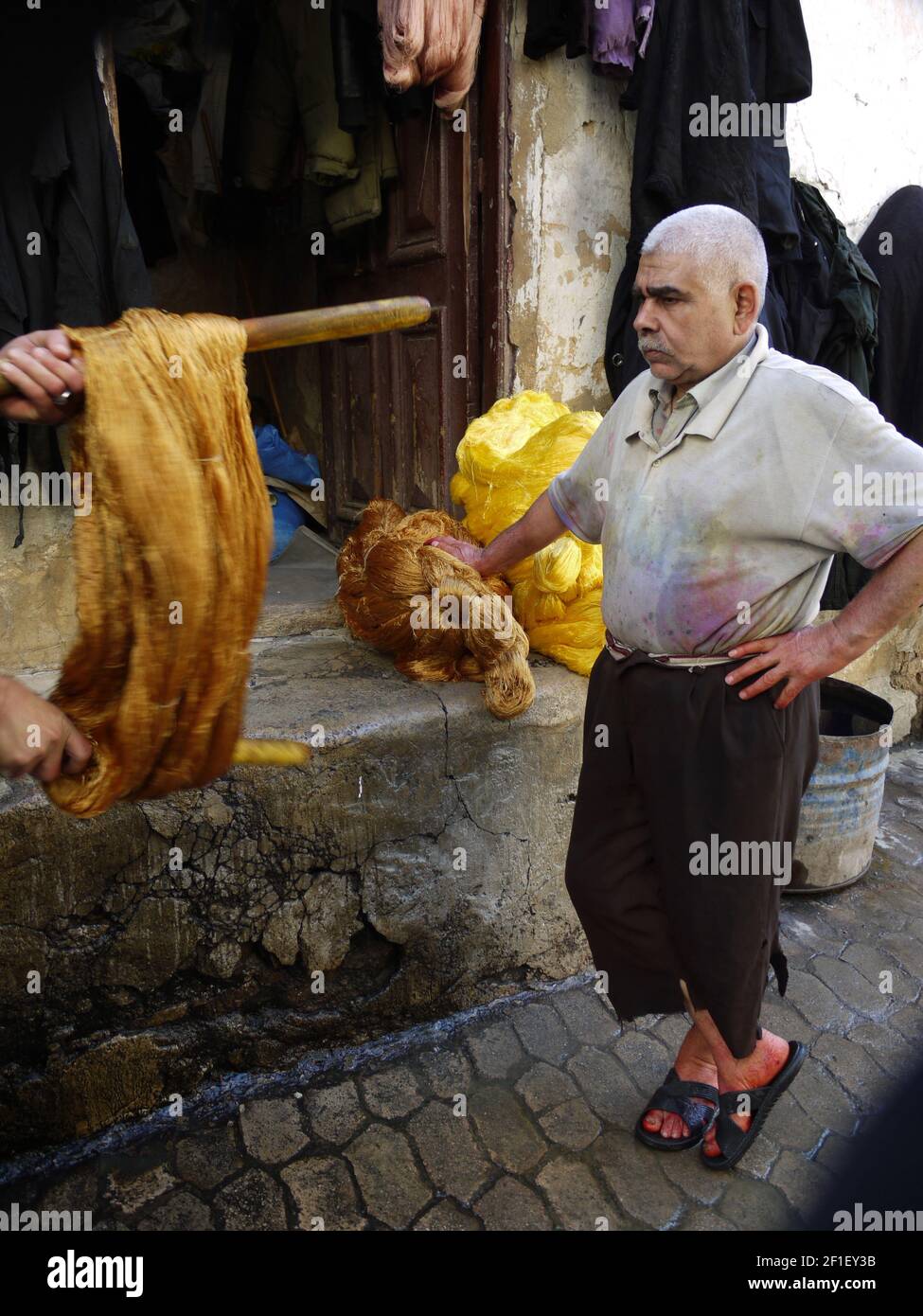 General scenes of people and places in the town of FEZ in the North ...