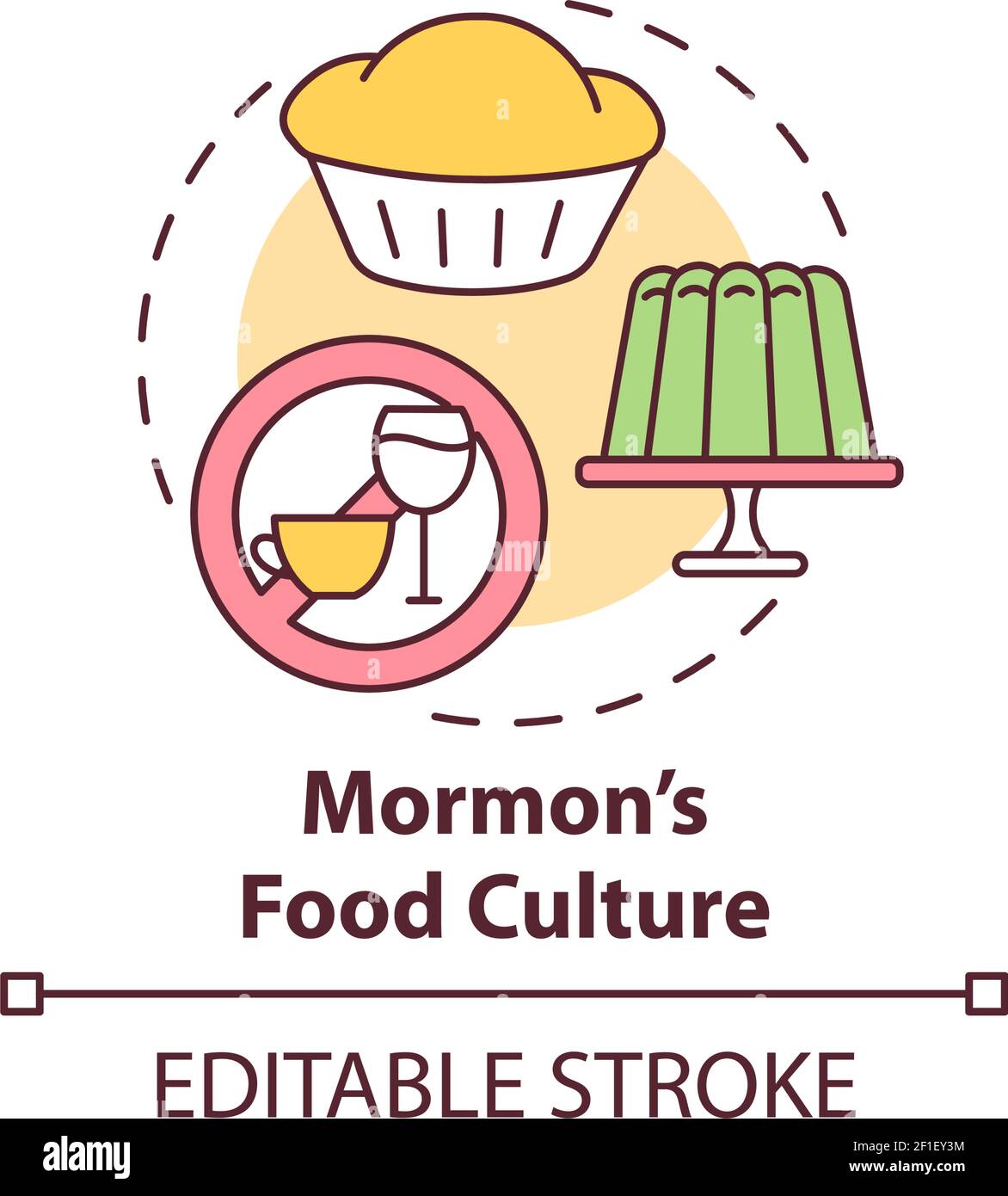 Mormon food culture concept icon Stock Vector Image & Art - Alamy