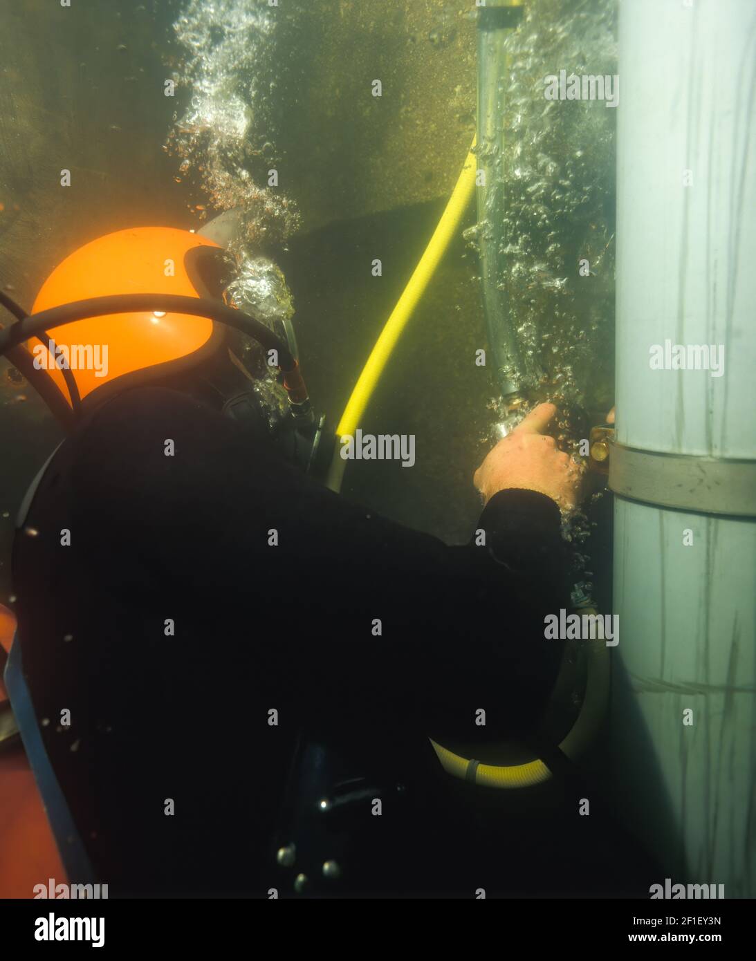 Professional Diver At Work Underwater High Resolution Stock Photography ...