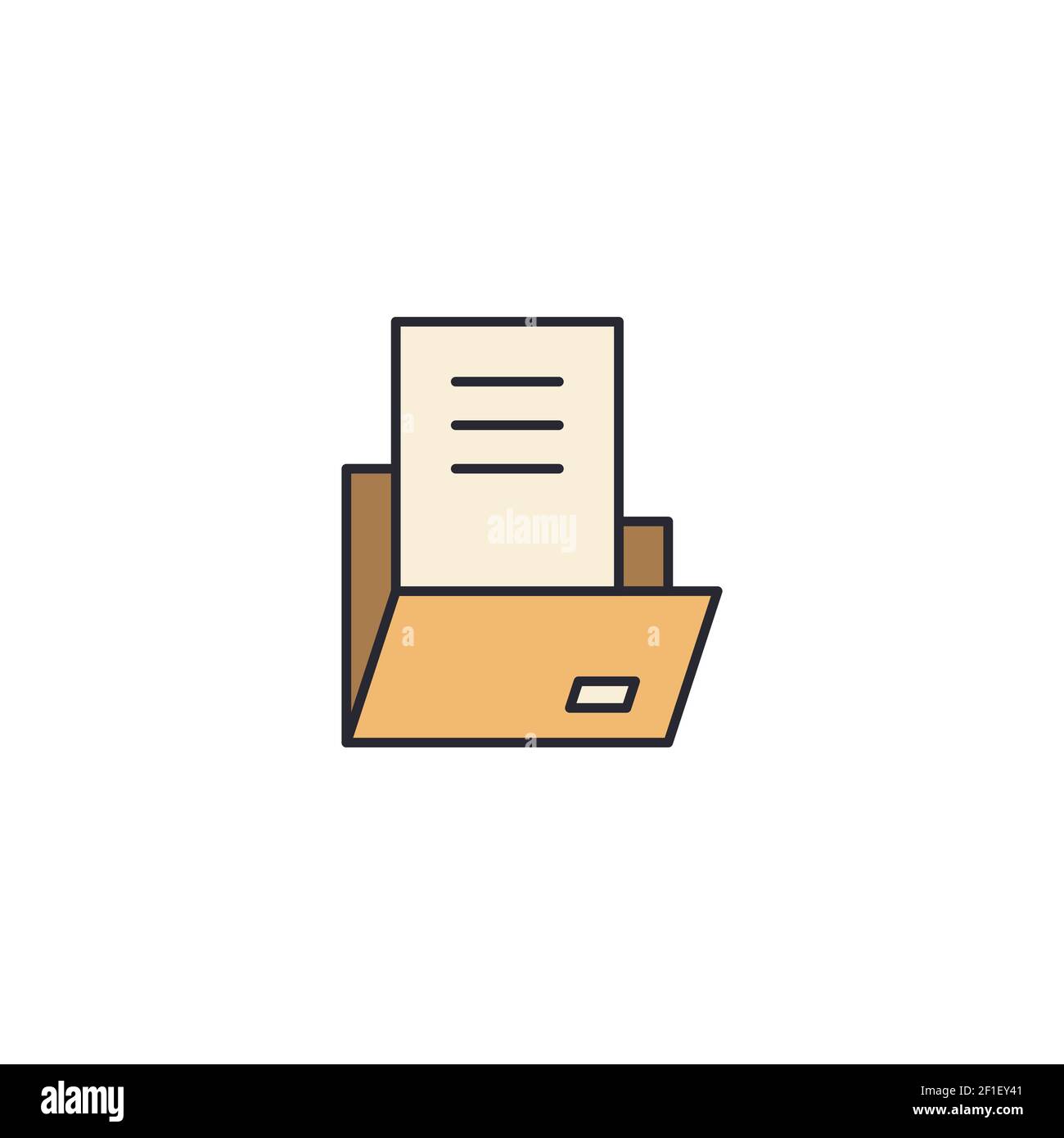 dossier folder outline icon linear style sign for mobile concept and ...