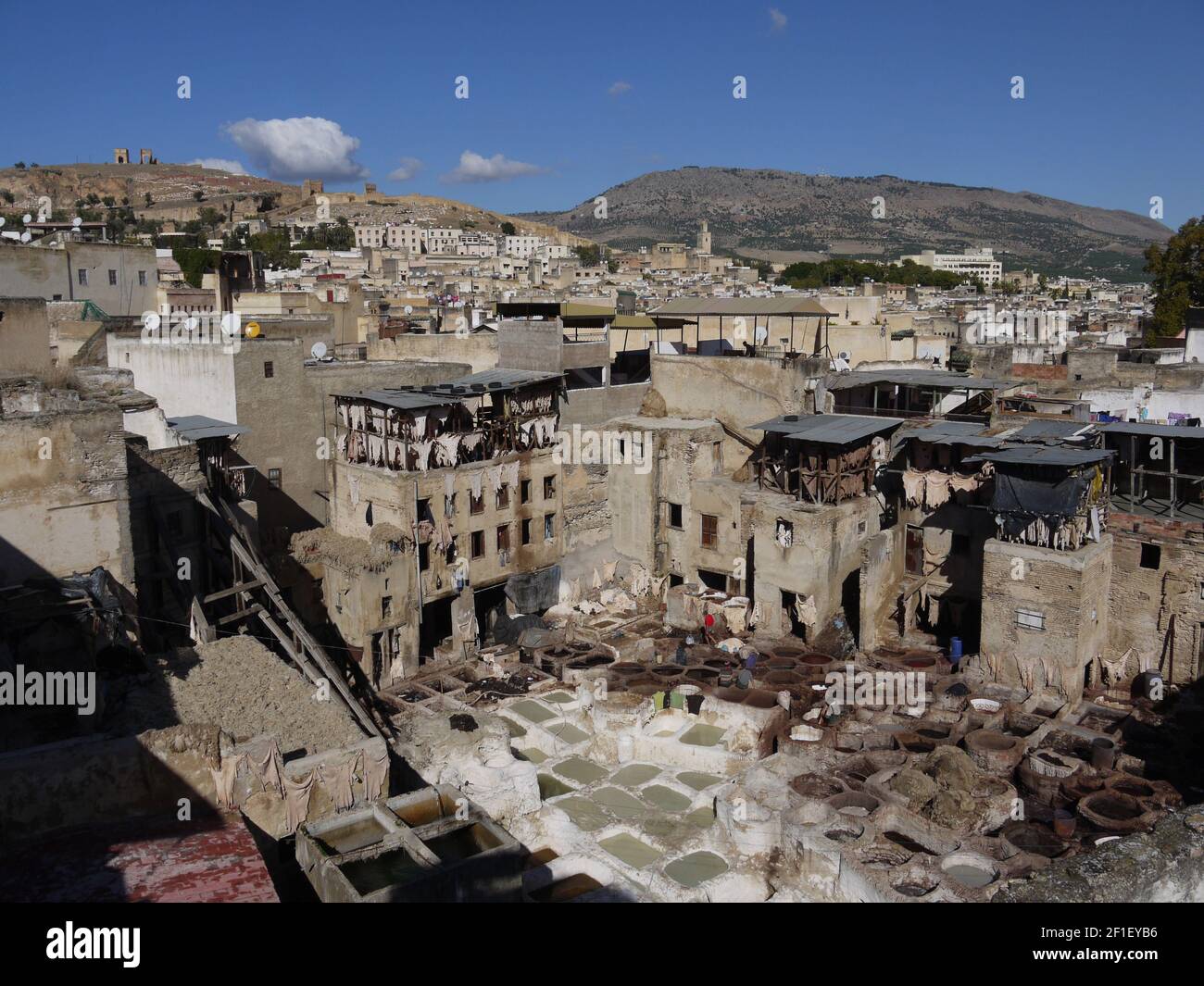 General scenes of people and places in the town of FEZ in the North ...