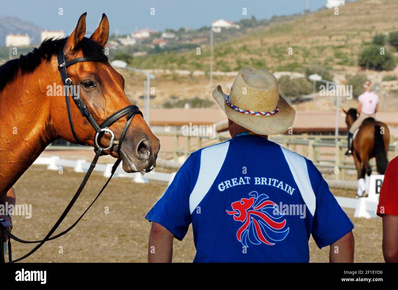 OLYMPIC GAMES IN ATHENS. PHILIPPA FUNNELL AT THE EQUESTRIAN CENTRE ...