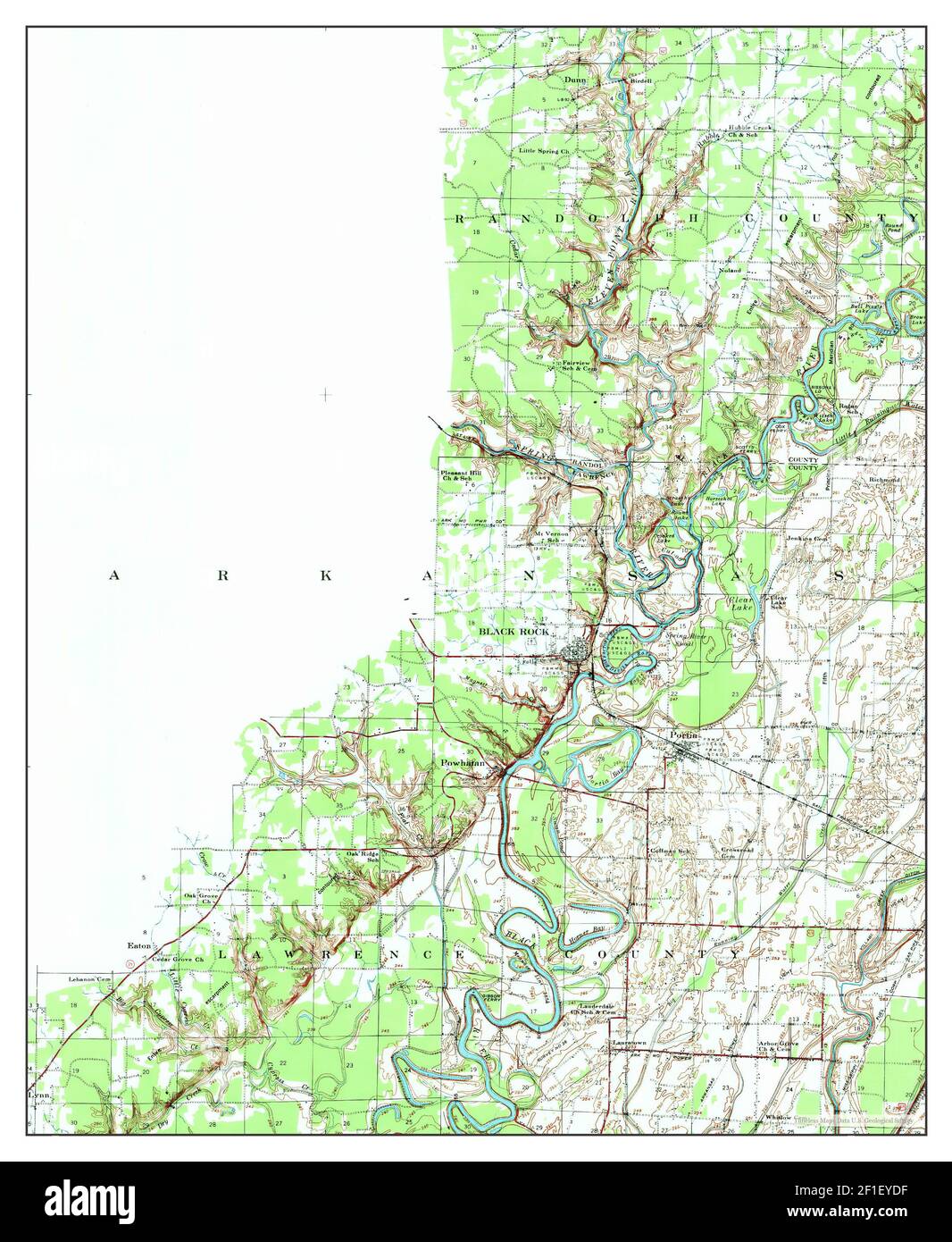 Powhatan map hi-res stock photography and images - Alamy
