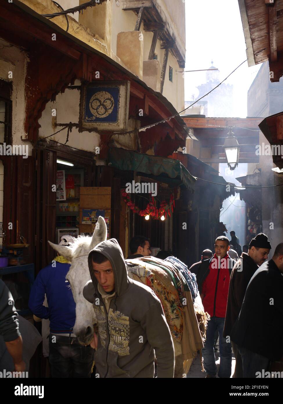 General scenes of people and places in the town of FEZ in the North ...