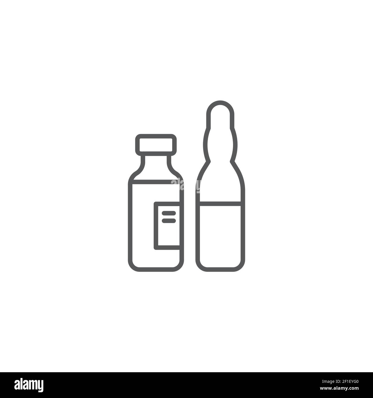 medical ampoule line icon linear style sign for mobile concept and web ...