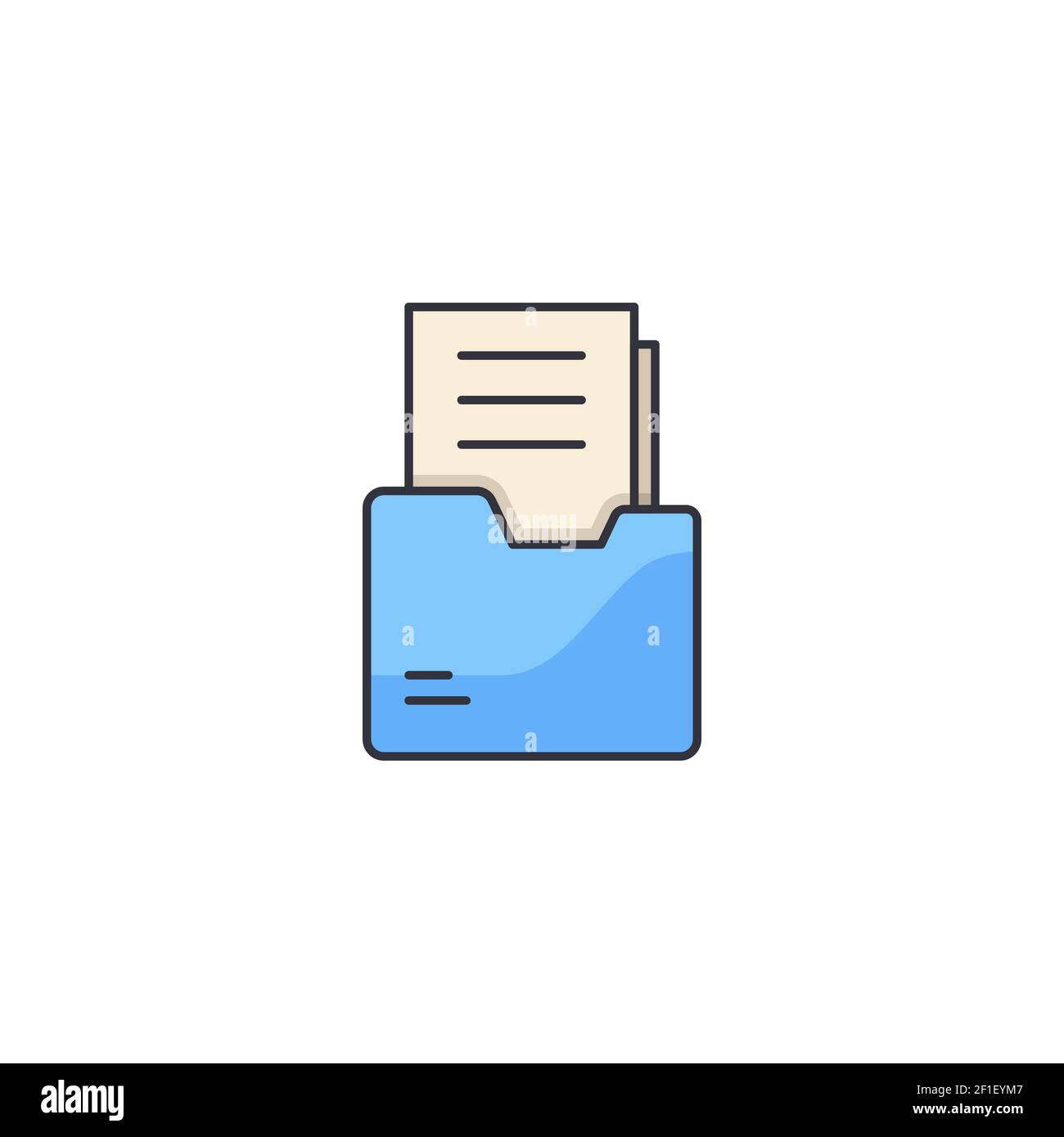 dossier folder outline icon linear style sign for mobile concept and ...