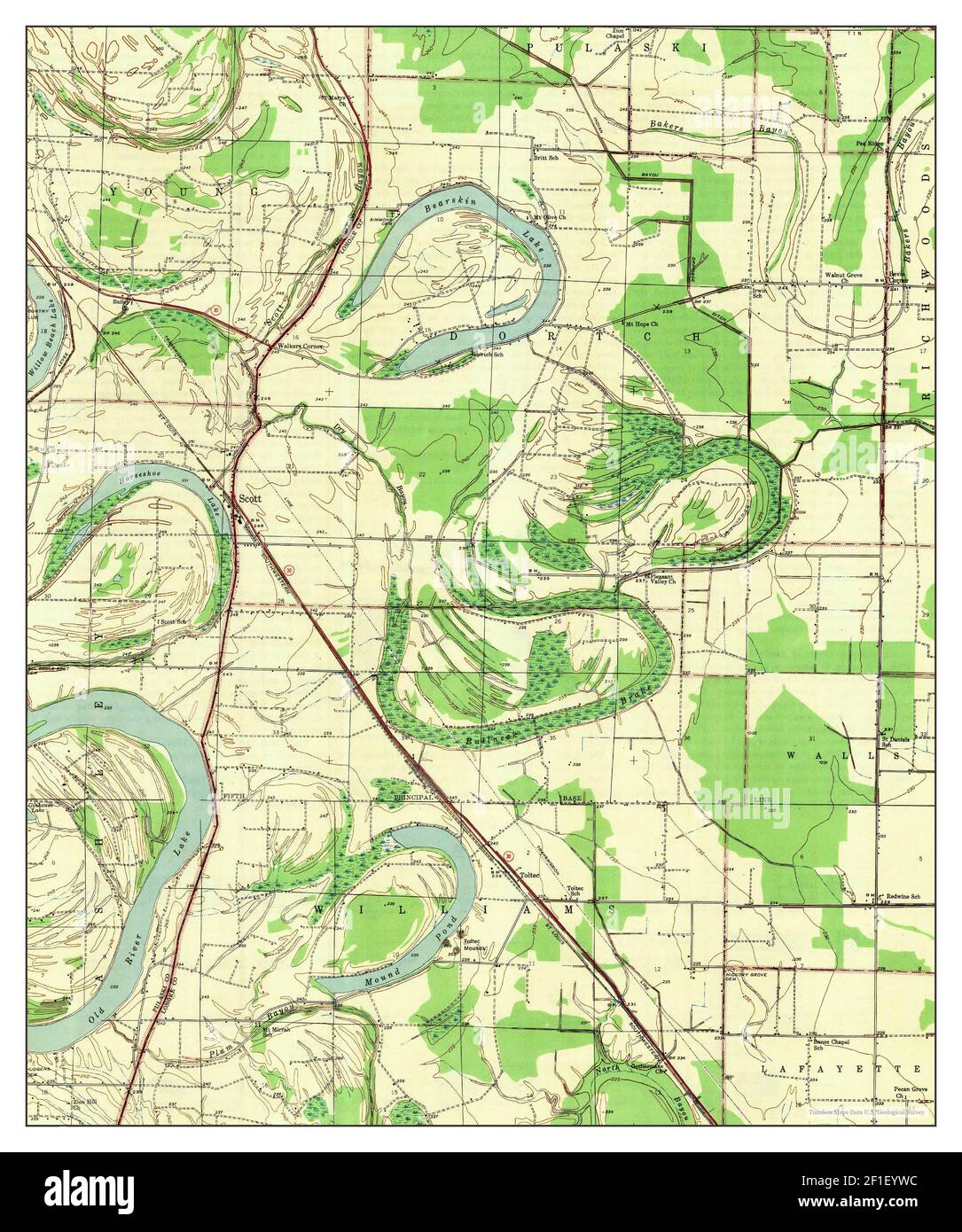 Scott, Arkansas, map 1942, 1:31680, United States of America by ...