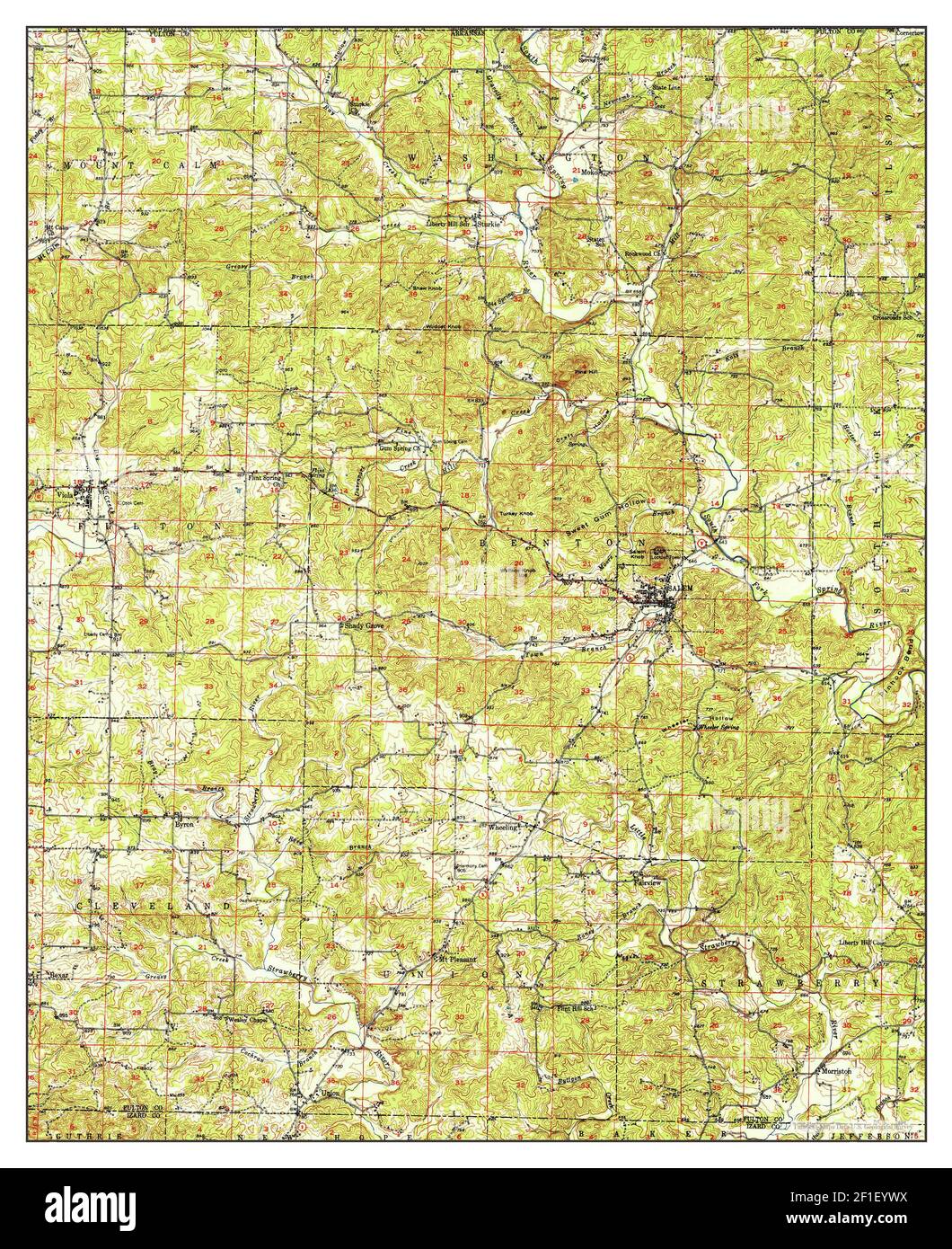 Salem, Arkansas, map 1951, 1:62500, United States of America by ...