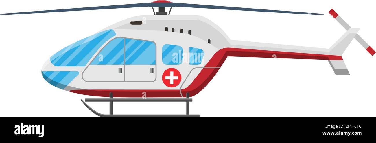 red Ambulance helicopter Stock Vector Image & Art - Alamy