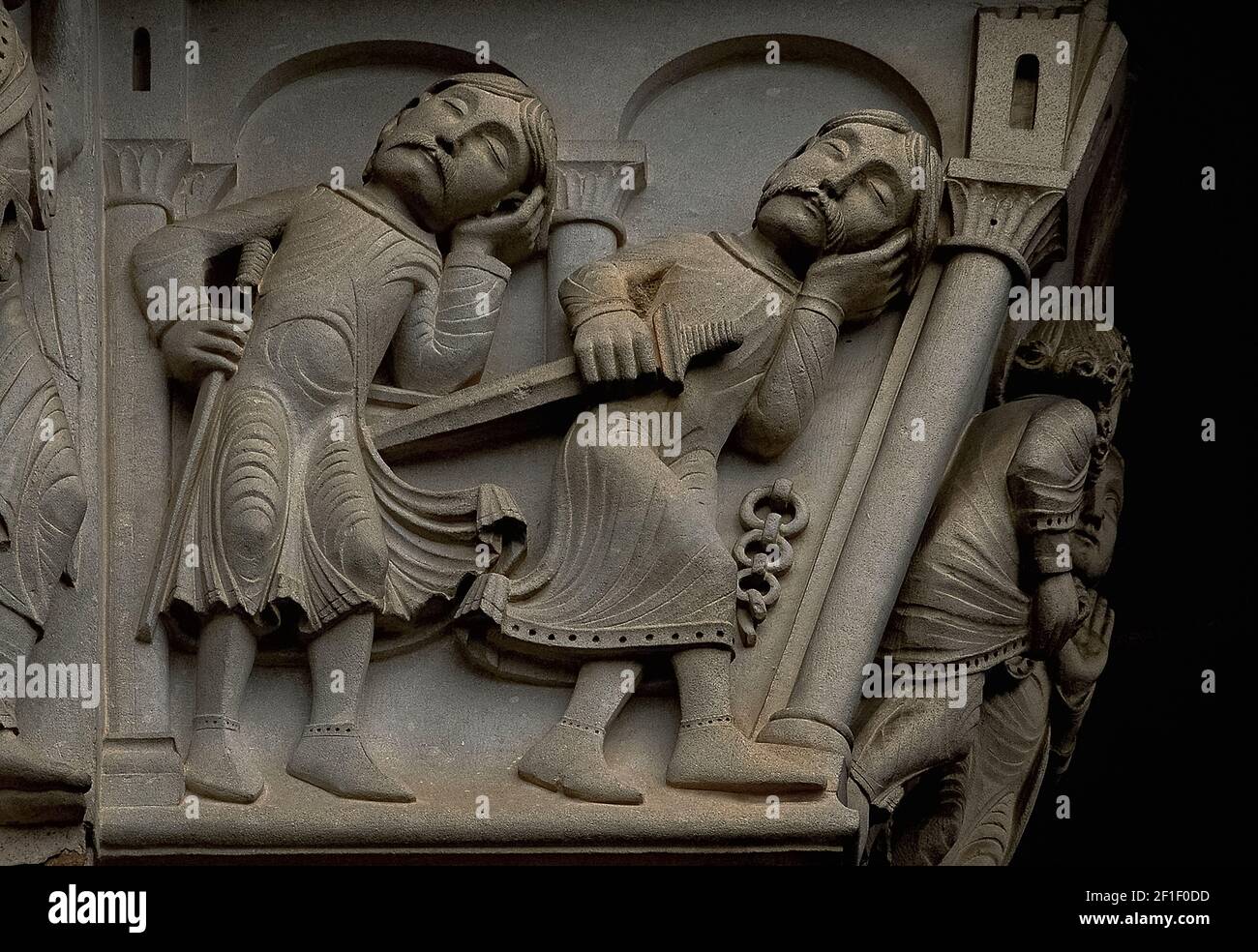 Weary knights having a snooze, Abbaye Sainte-Marie-Madeleine, Vézelay ...