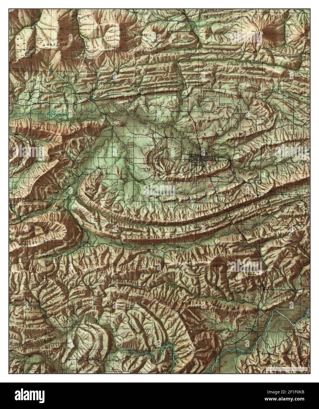 Map of waldron hi-res stock photography and images - Alamy