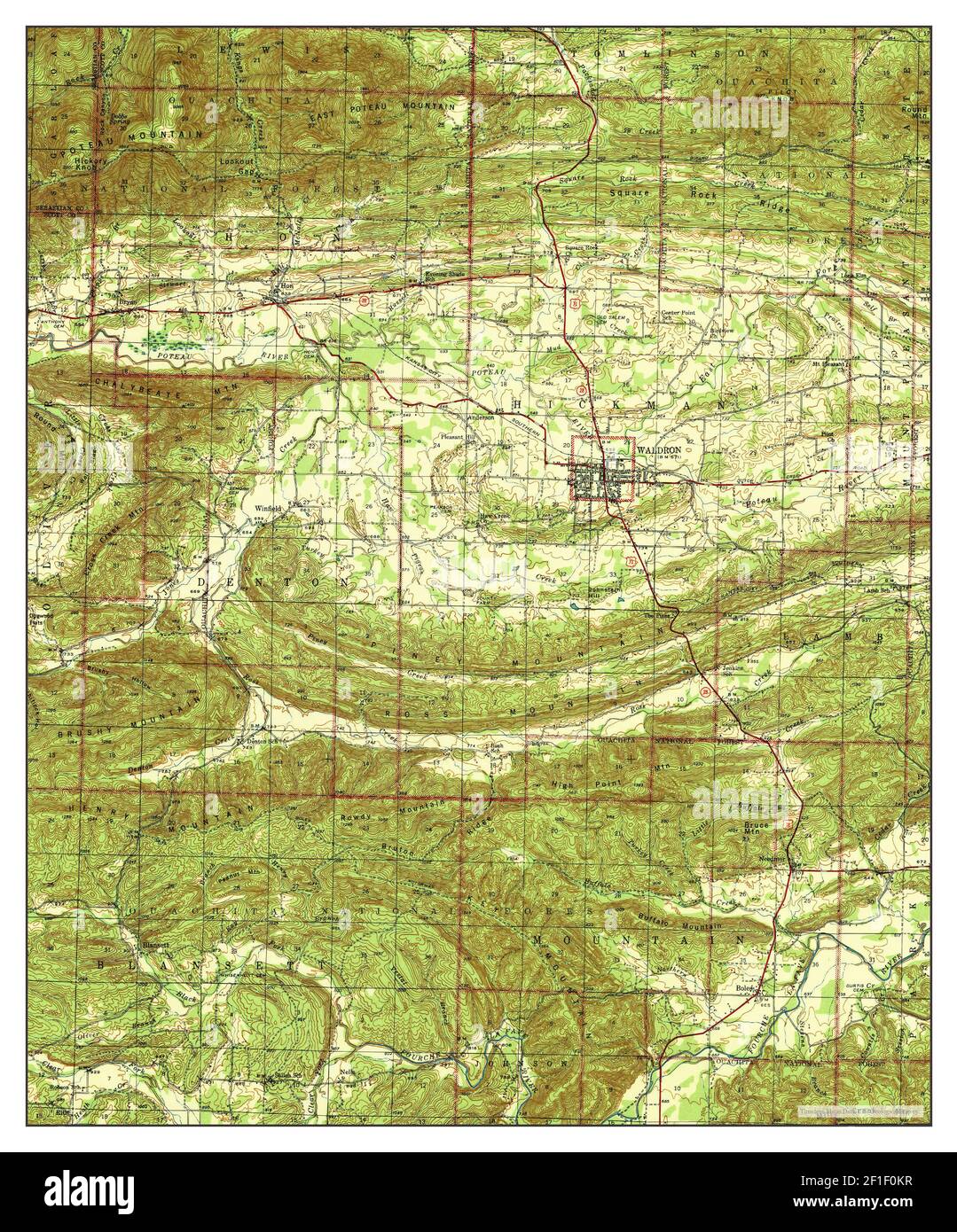 Map of waldron hi-res stock photography and images - Alamy