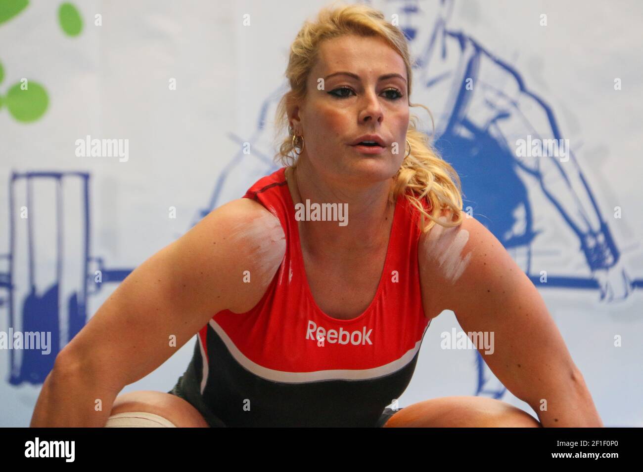 Weightlifter Lydia Valentin in her second attempt during the Spanish ...