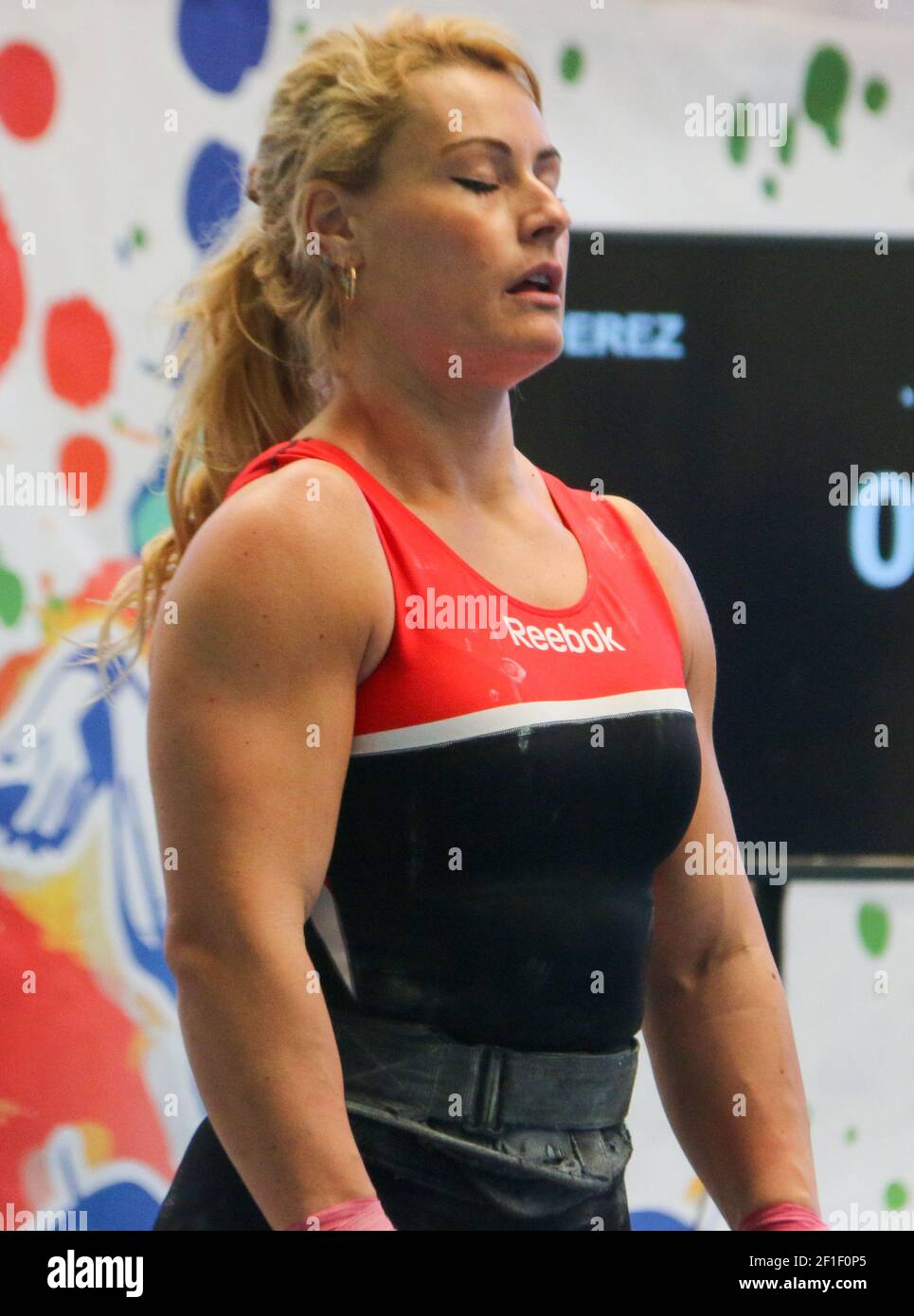 Weightlifter Lydia Valentin in her first attempt during the Spanish ...