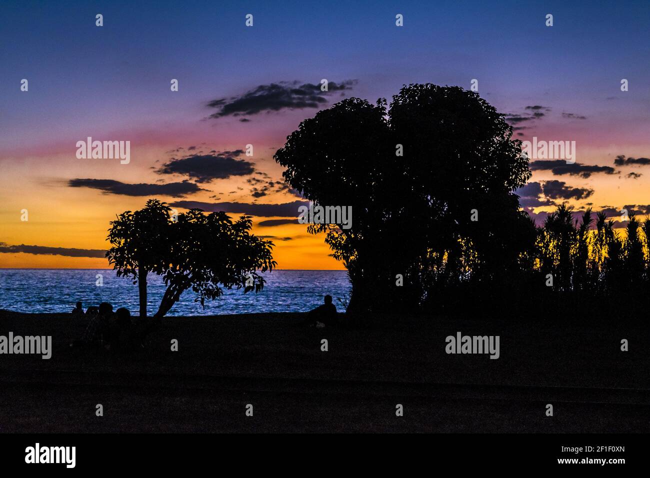 Sunset Scene at Coast, Montevideo, Uruguay Stock Photo - Alamy