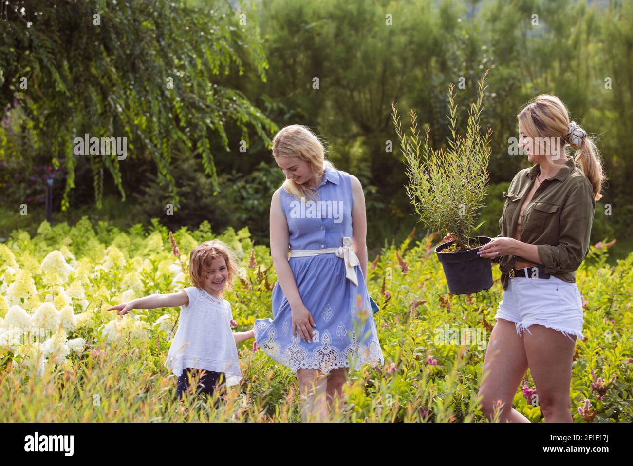 Woman passing flowers hi-res stock photography and images - Alamy