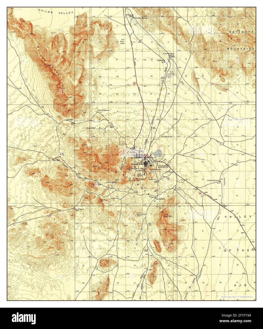 Ajo arizona map Cut Out Stock Images & Pictures - Alamy