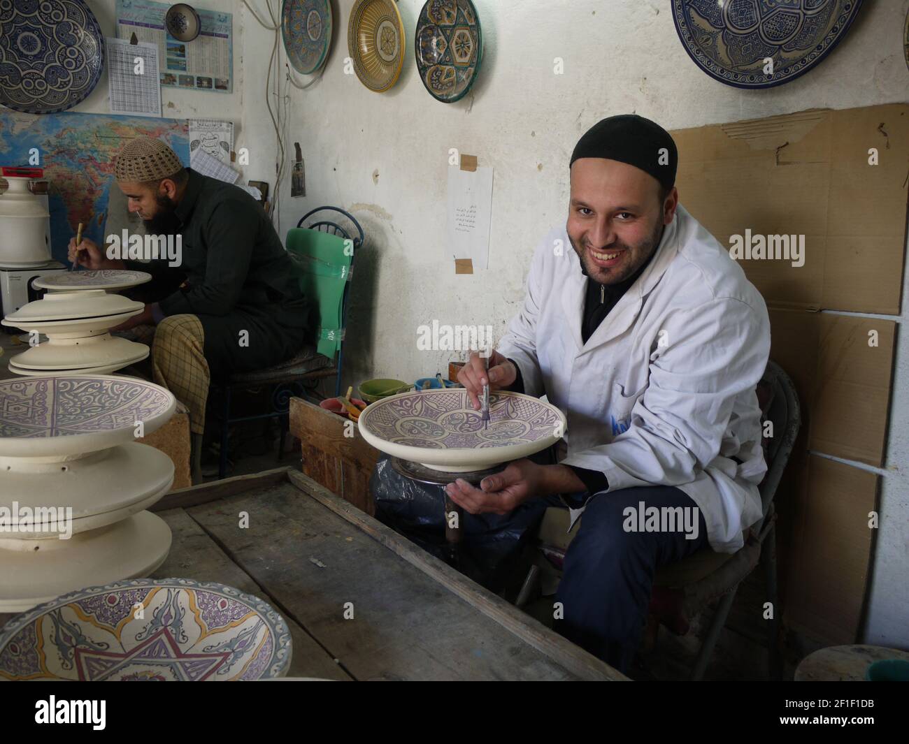 General scenes of people and places in the town of FEZ in the North ...