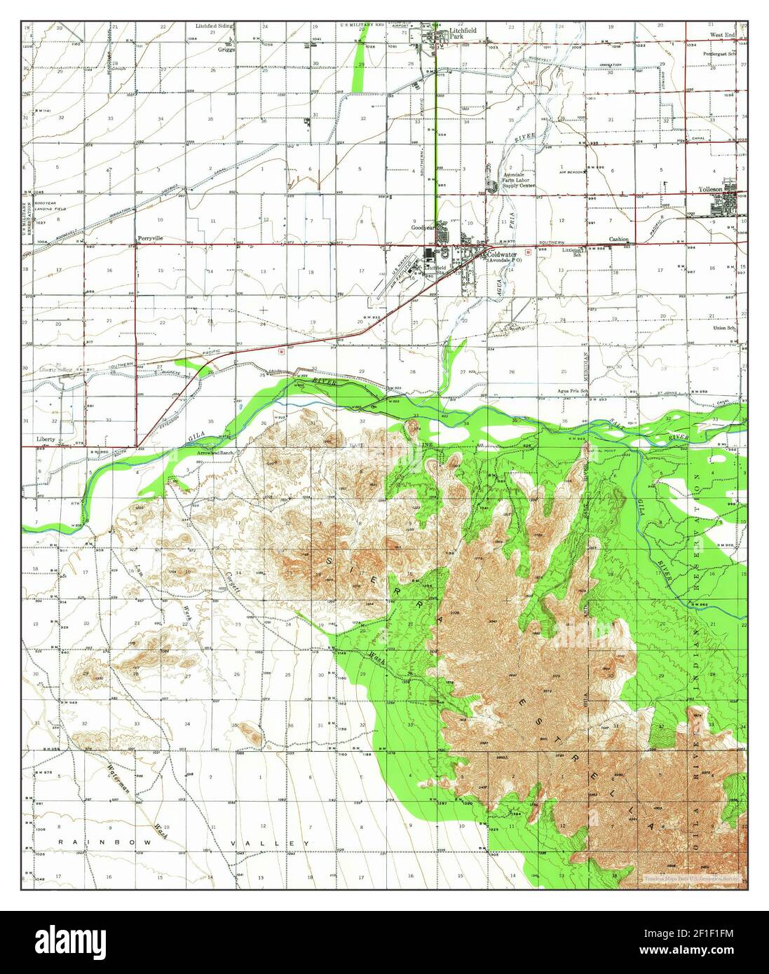 Avondale, Arizona, map 1946, 1:62500, United States of America by ...