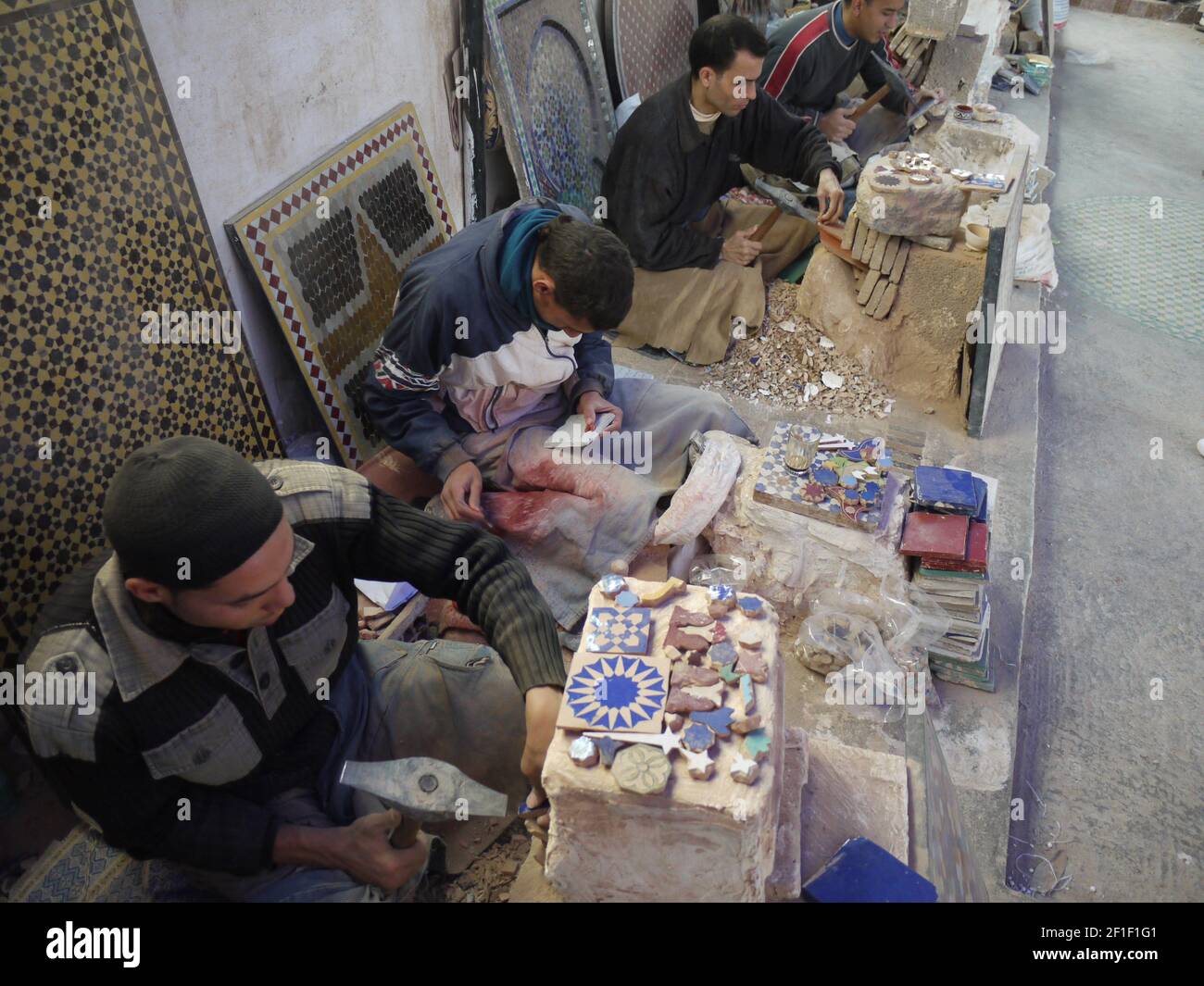 General scenes of people and places in the town of FEZ in the North ...