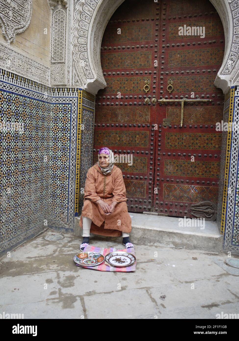 General scenes of people and places in the town of FEZ in the North ...