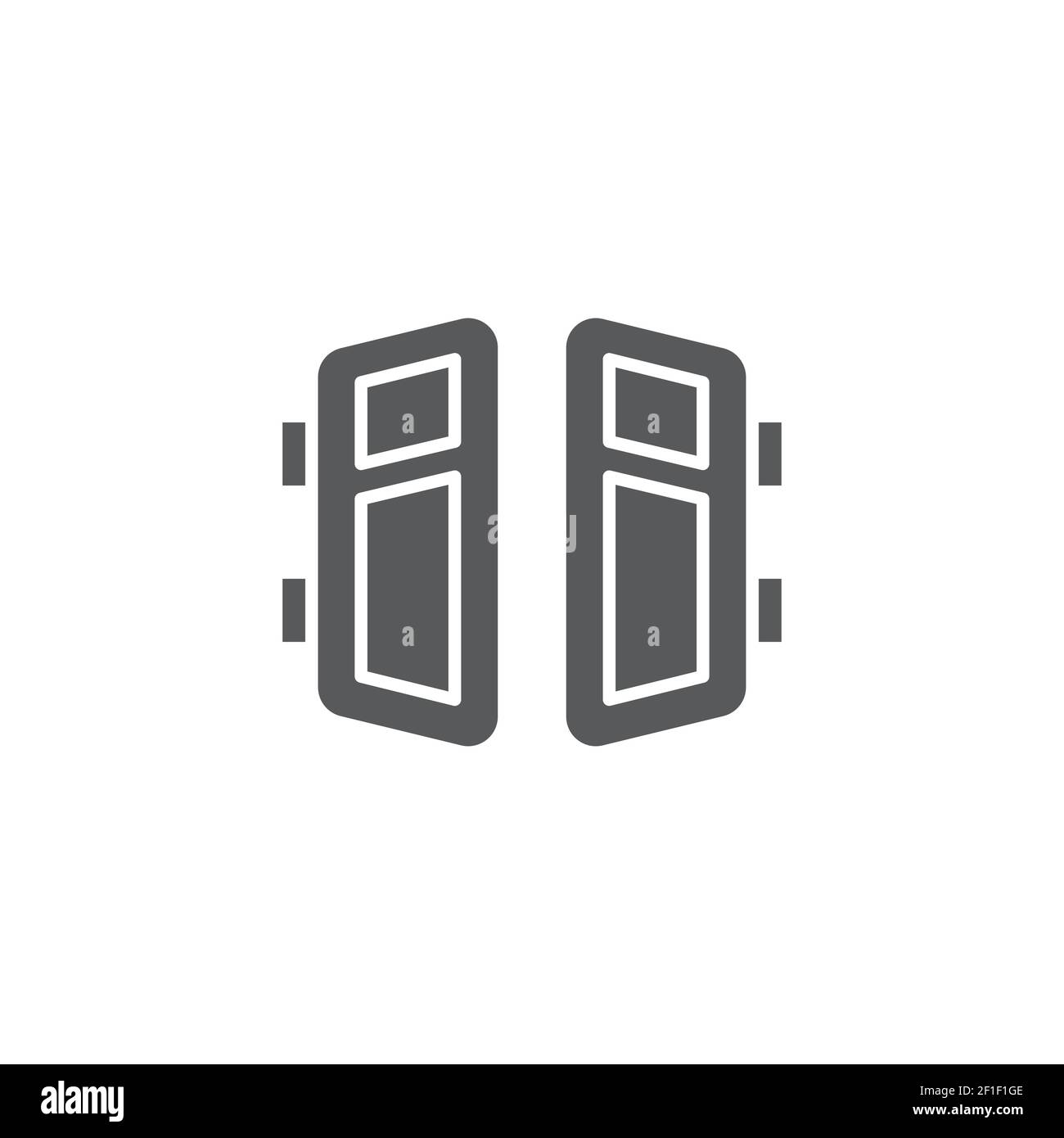 open double door outline icon linear style sign for mobile concept and ...