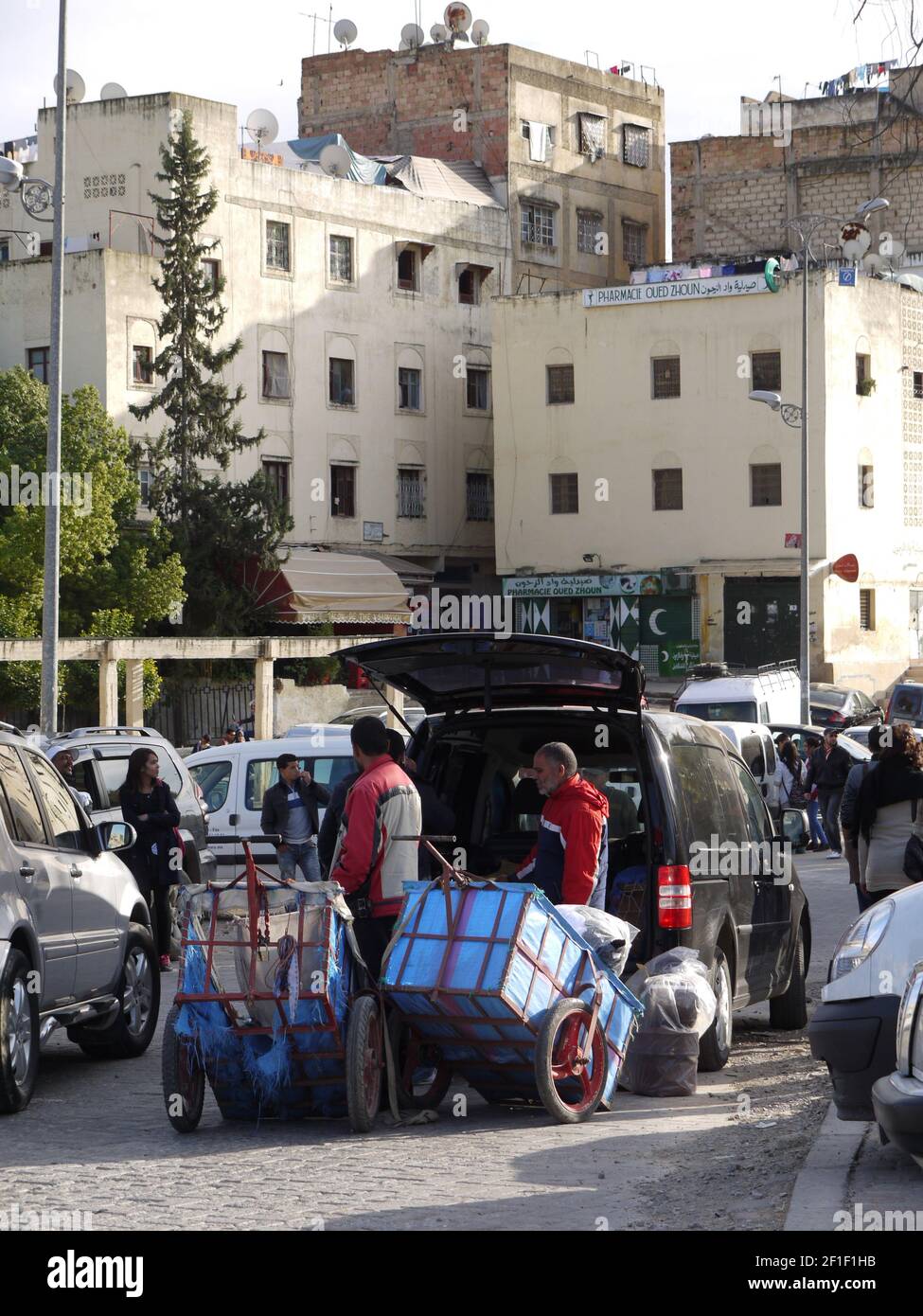 General scenes of people and places in the town of FEZ in the North ...
