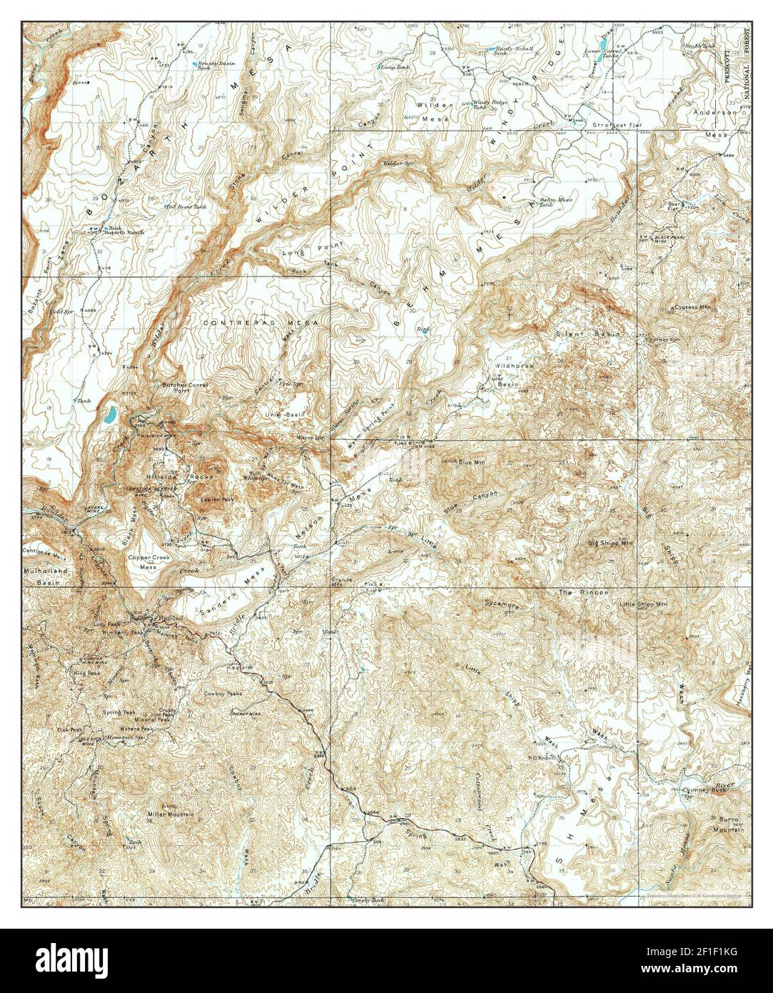 Bagdad arizona map Cut Out Stock Images & Pictures - Alamy