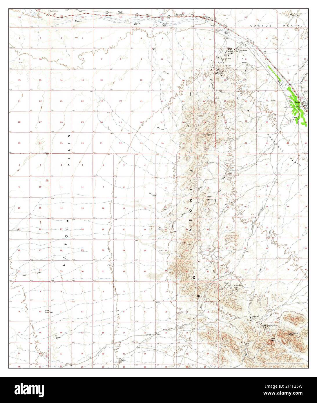 Bouse, Arizona, map 1962, 1:62500, United States of America by Timeless ...