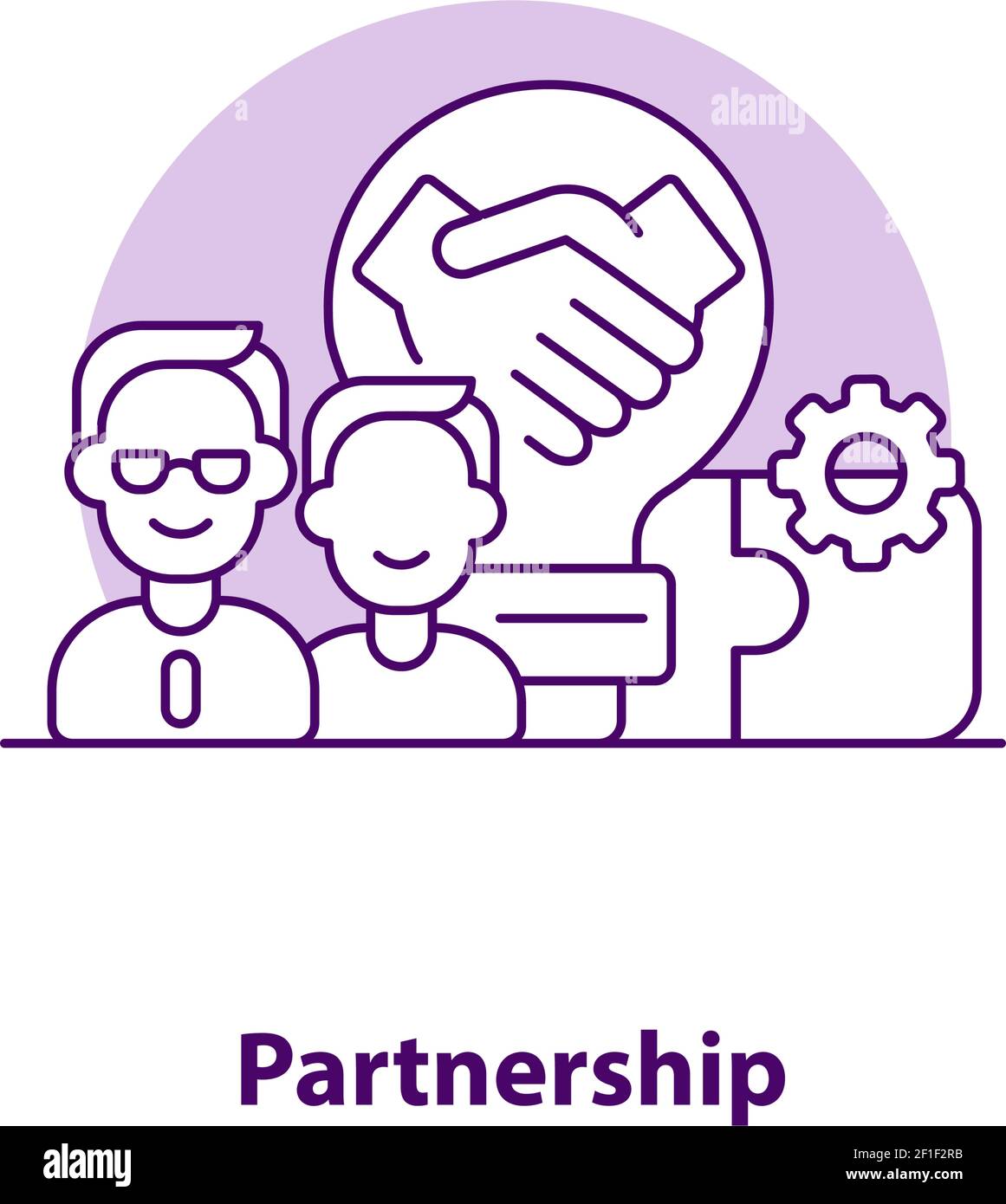 Partnership creative UI concept icon Stock Vector Image & Art - Alamy