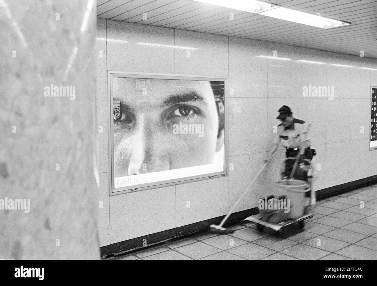 Tokyo subway advertising Black and White Stock Photos & Images - Alamy