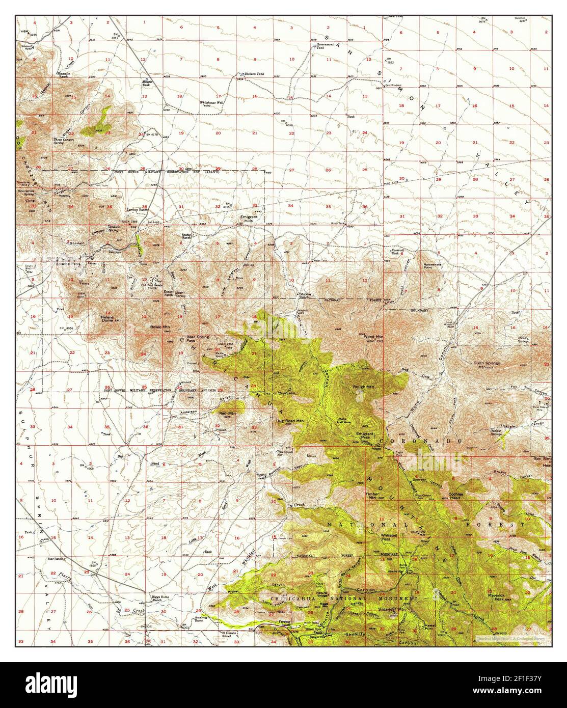 Cochise county map hi-res stock photography and images - Alamy