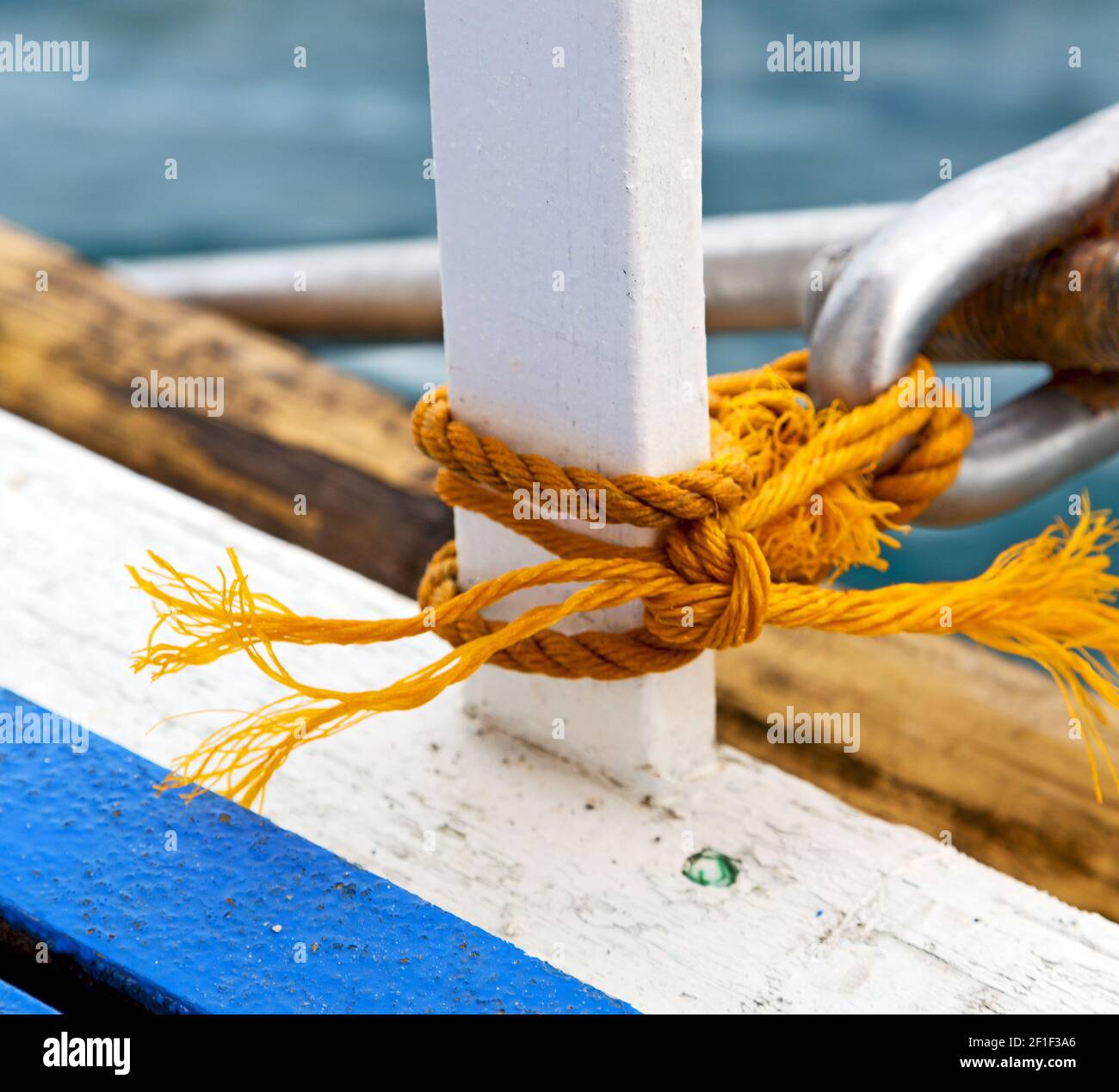 A rope in yacht accessory boat Stock Photo - Alamy