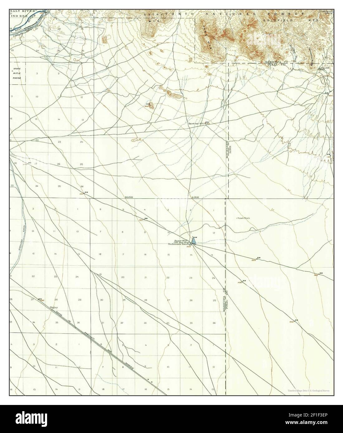Desert Well, Arizona, map 1904, 1:62500, United States of America by ...