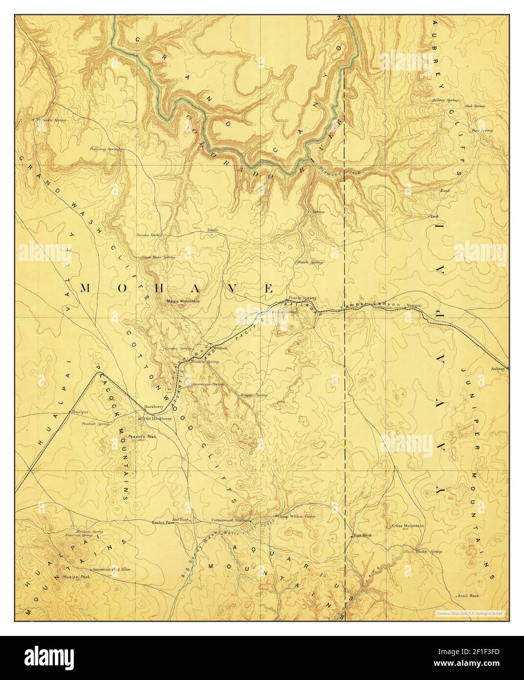 Diamond Creek, Arizona, map 1892, 1:250000, United States of America by ...