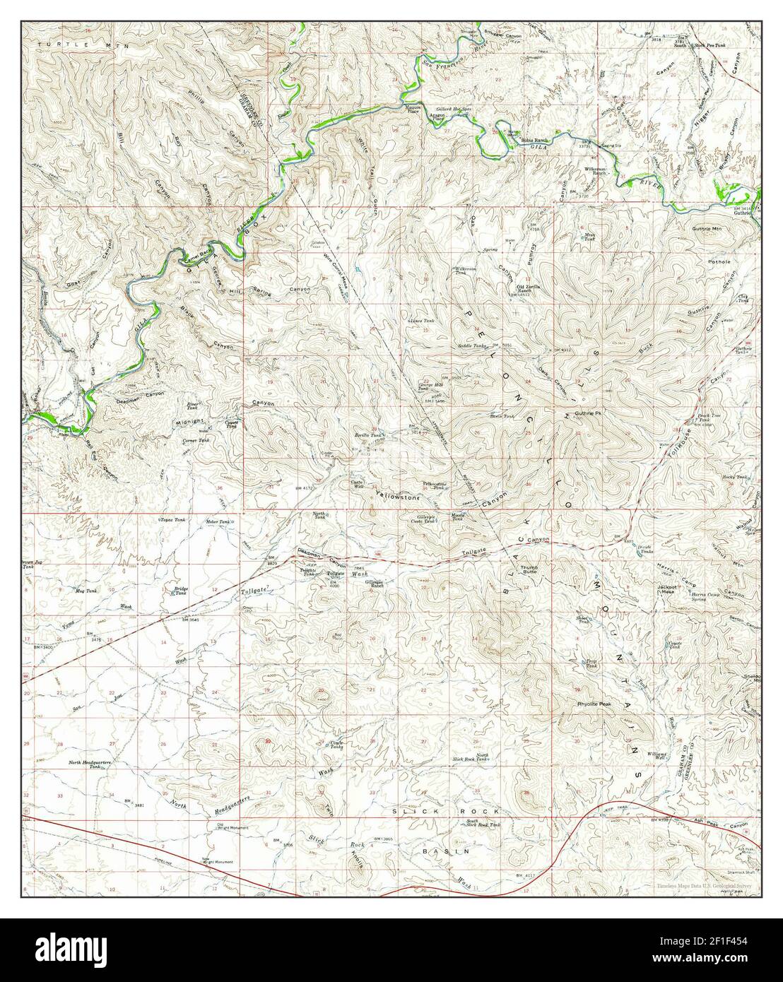 Guthrie, Arizona, map 1960, 1:62500, United States of America by ...