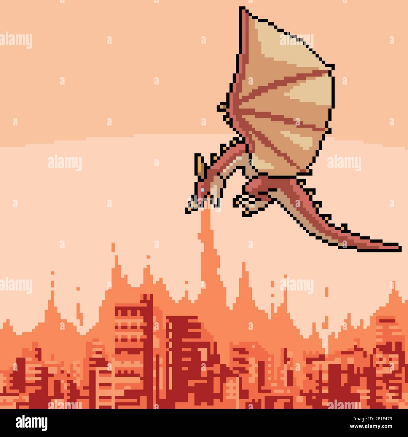 Burning city Stock Vector Images - Alamy