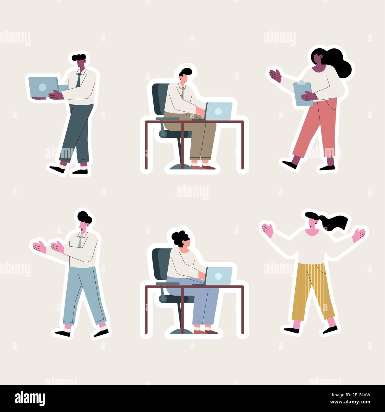 business people workers avatars characters Stock Vector Image & Art - Alamy