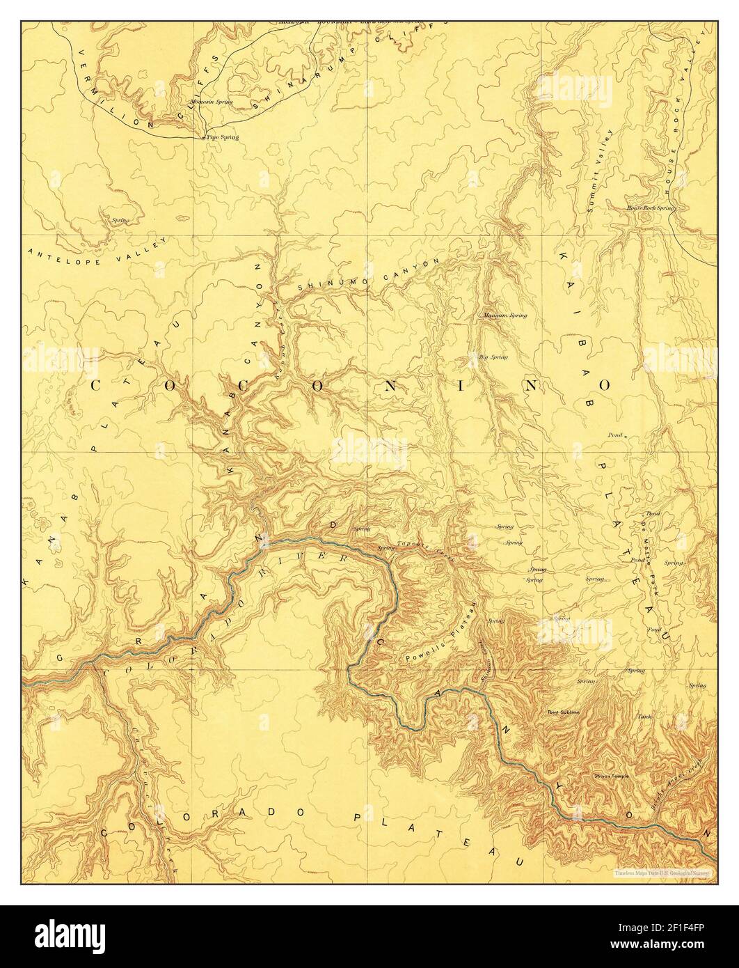 Kaibab, Arizona, map 1886, 1:250000, United States of America by ...